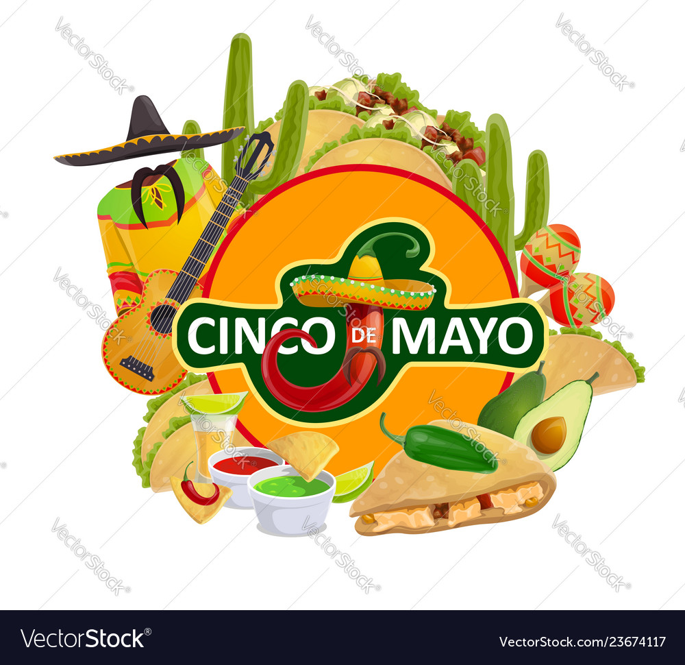 Cinco de mayo mexican fiesta holiday Royalty Free Vector