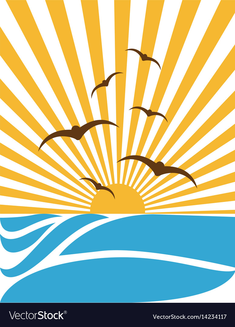 Colorful rectangular background sunset Royalty Free Vector