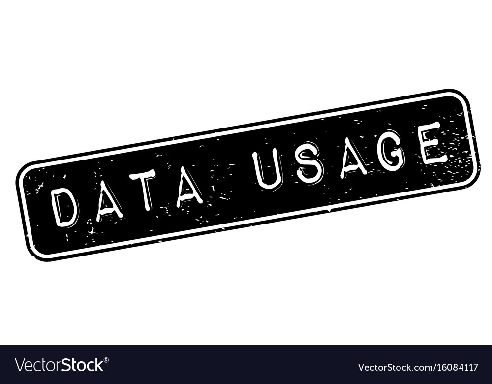 Data usage rubber stamp Royalty Free Vector Image