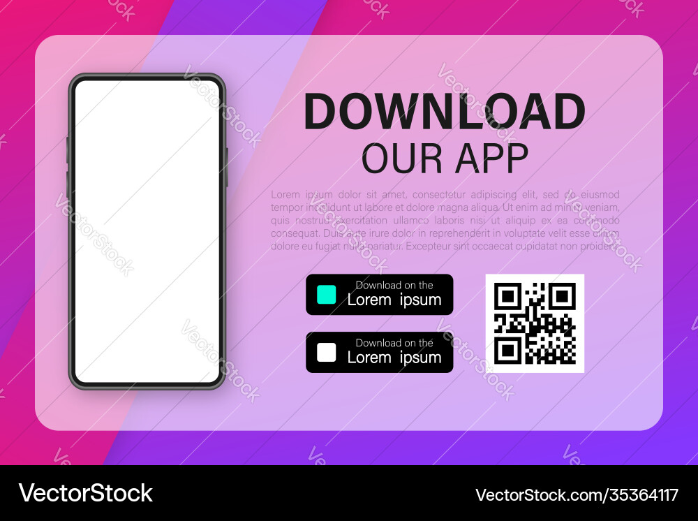 Download pages mobile app application business Vector Image