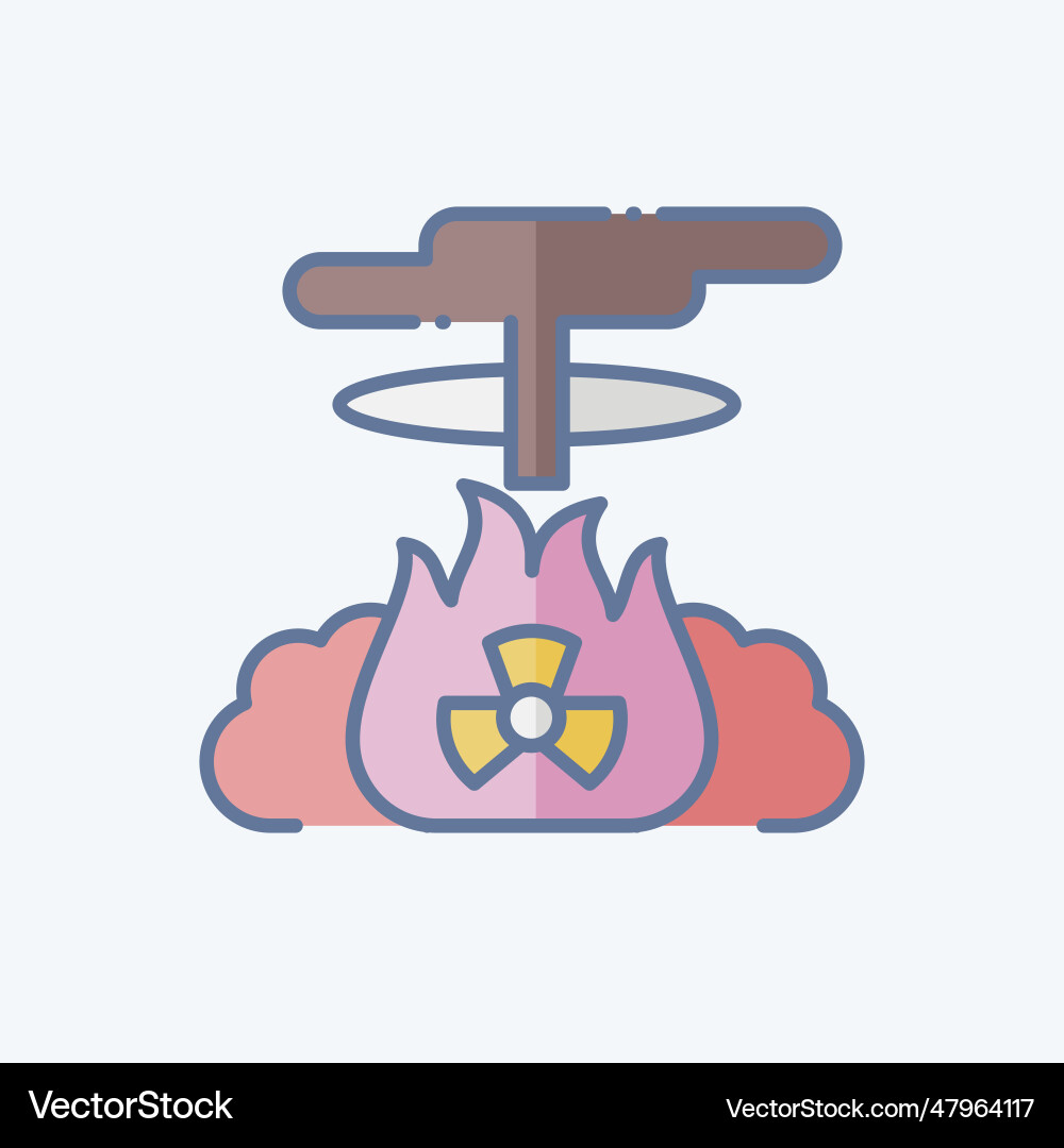 Icon nuclear blast related to nuclear symbol Vector Image