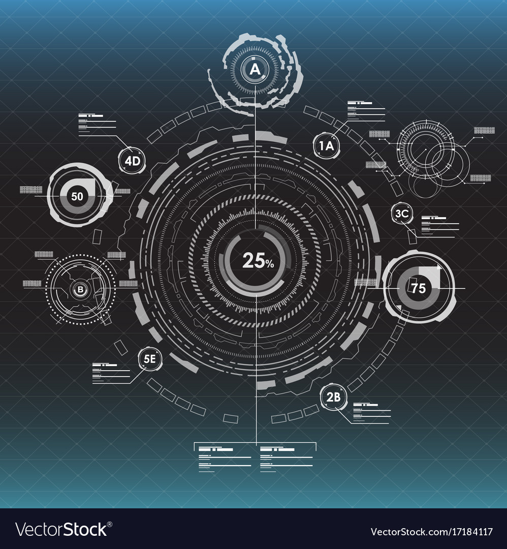 Infographic elements head-up display elements Vector Image