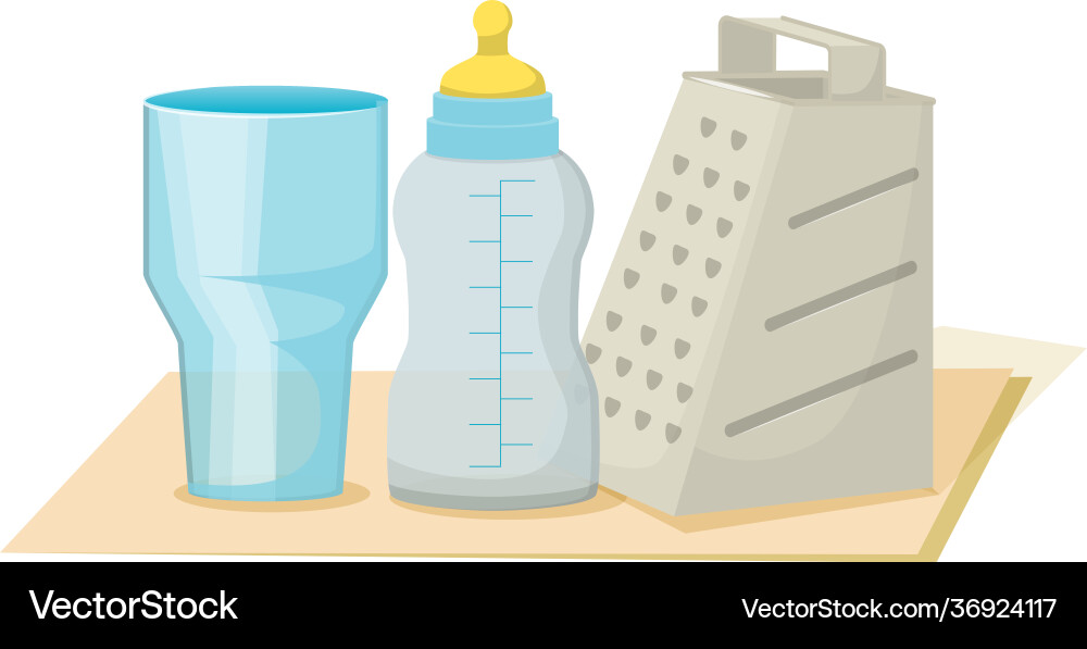 Kitchen clean utensils dishes after Royalty Free Vector