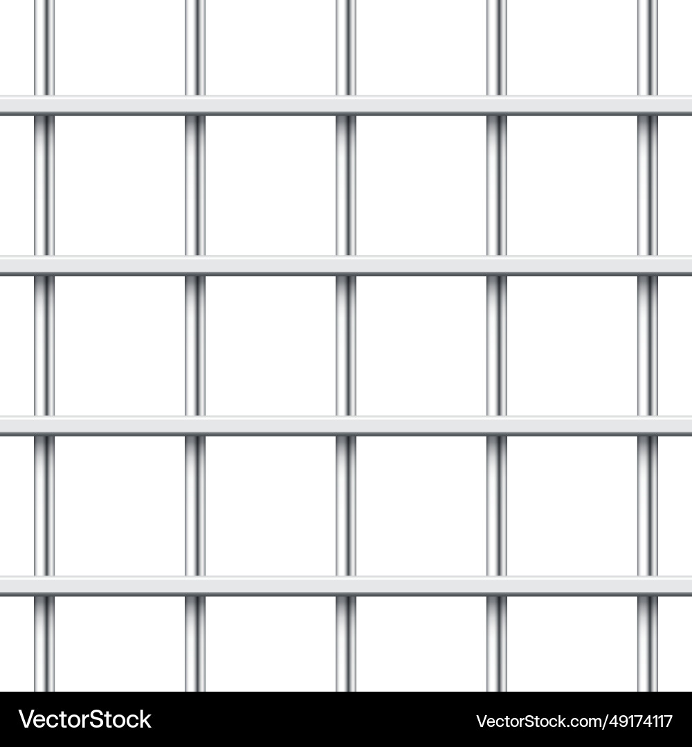 Realistic shiny metal prison bars isolated on Vector Image