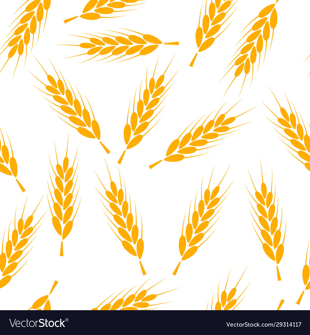Seamless wheat pattern background Royalty Free Vector Image