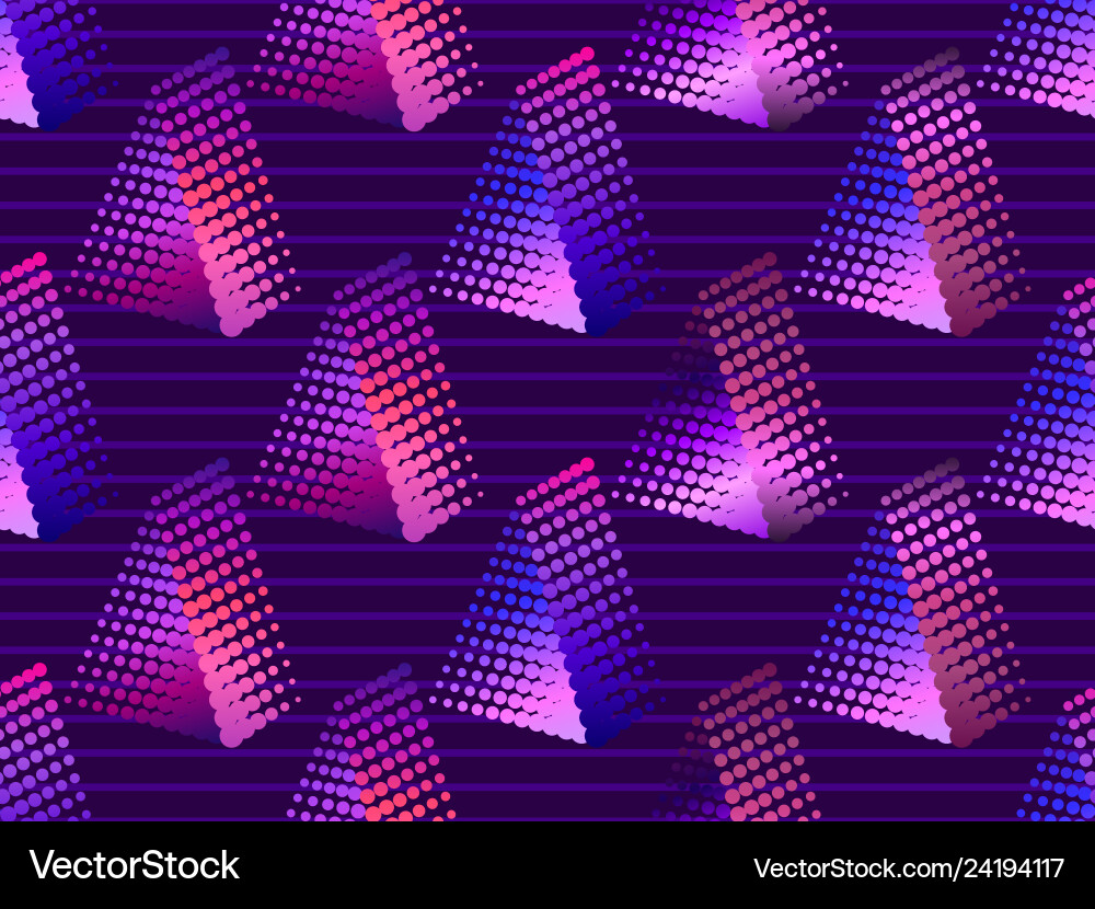 Triangle of dots with gradient pop art style Vector Image