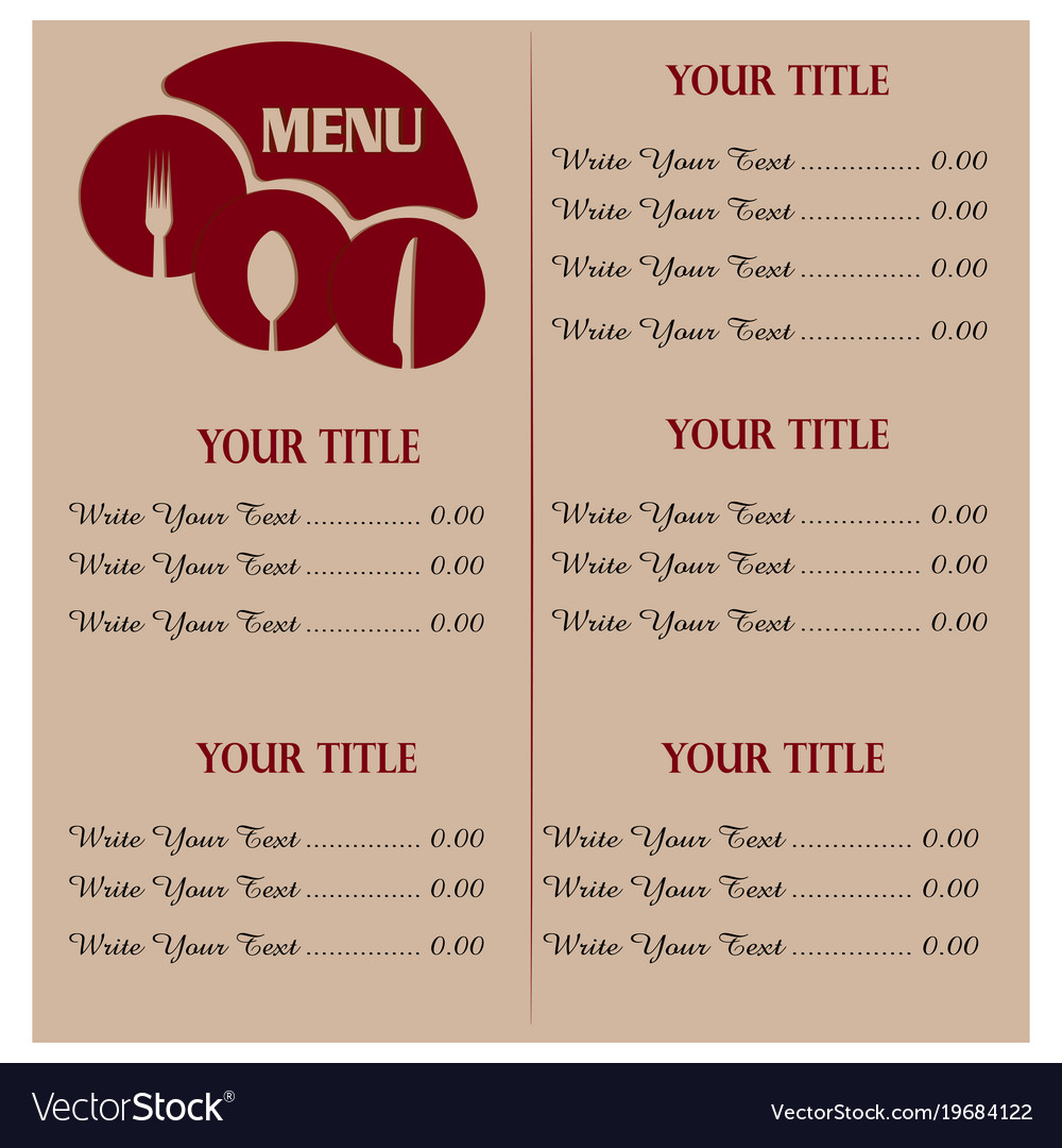 Abstract menu presentation Royalty Free Vector Image