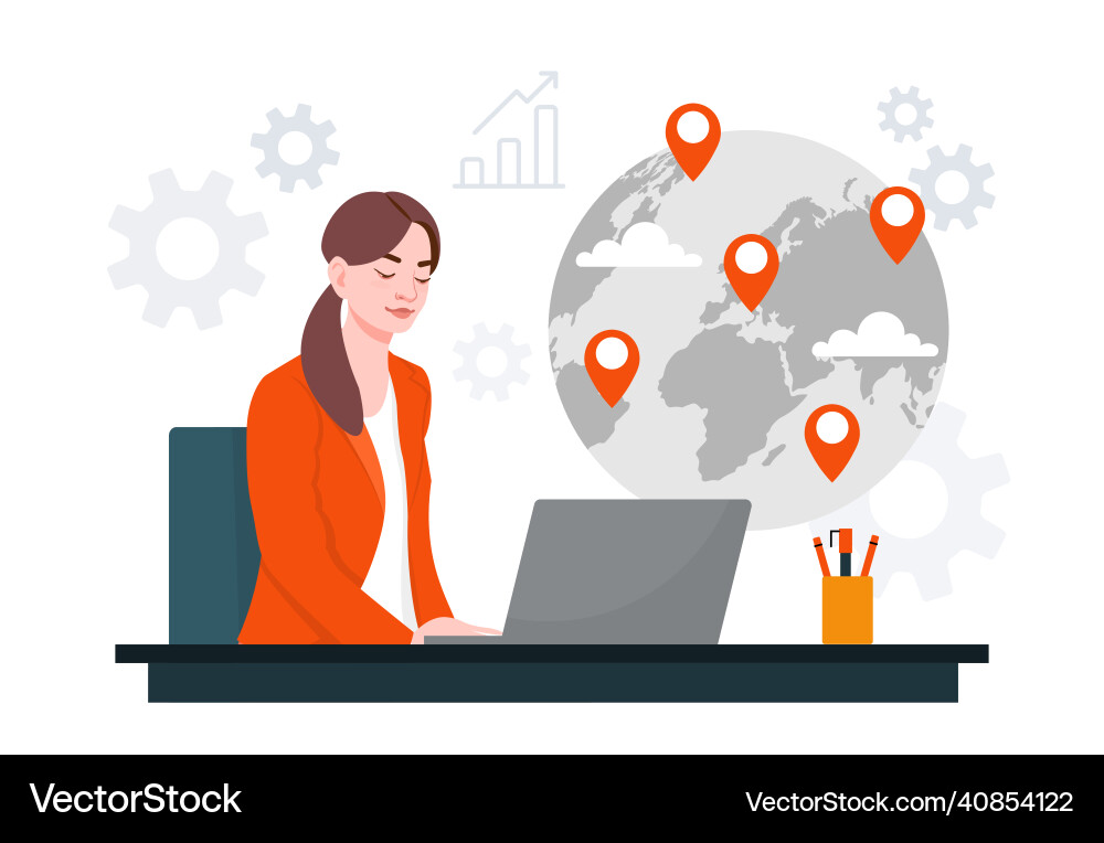 Concept of globalization Royalty Free Vector Image