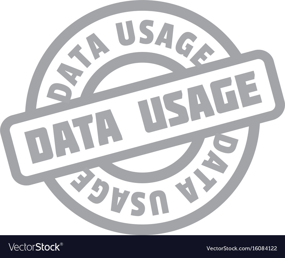 Data usage rubber stamp Royalty Free Vector Image