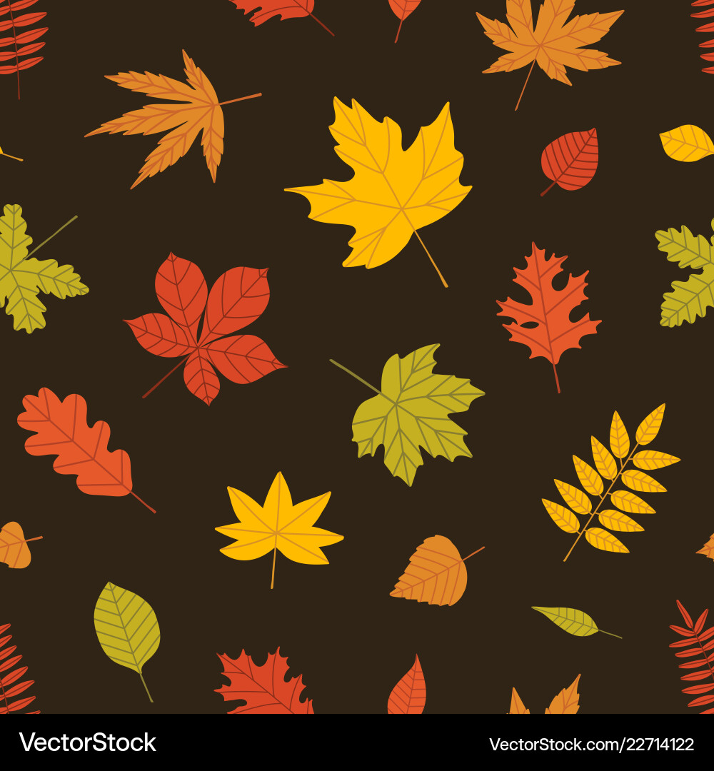 Elegant seasonal seamless pattern with autumn Vector Image