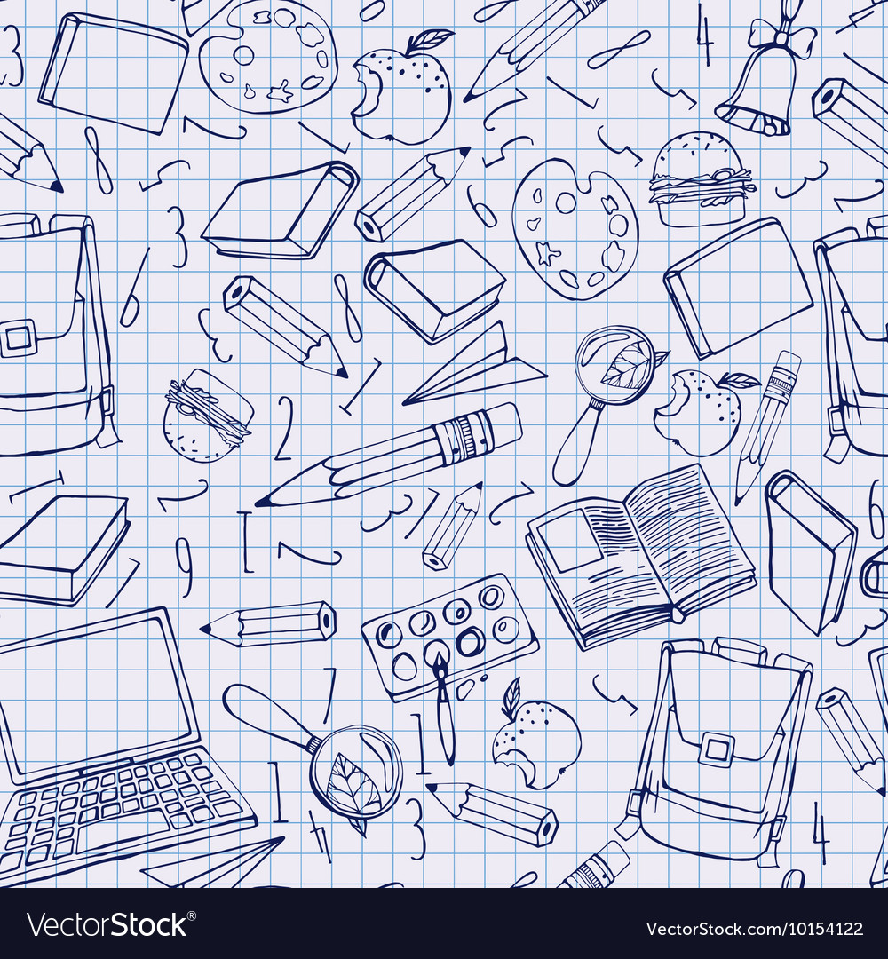 Exercise book pattern 01 Royalty Free Vector Image