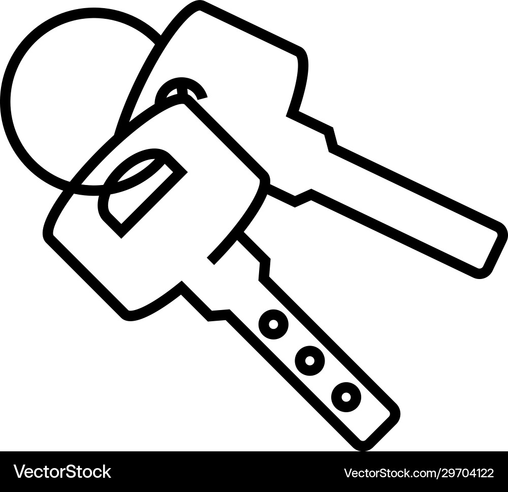 Home keys line icon concept sign outline Vector Image