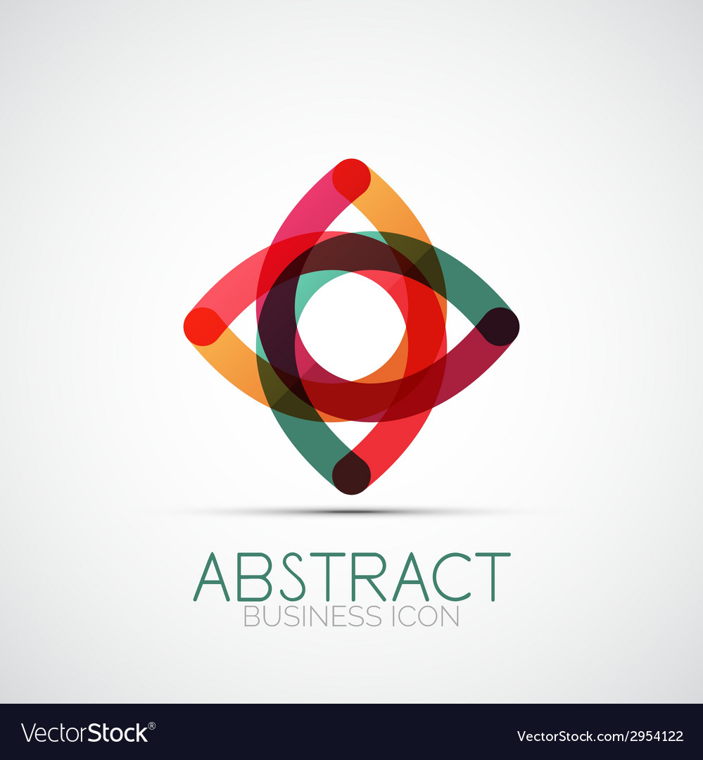 Line design loop logo Royalty Free Vector Image