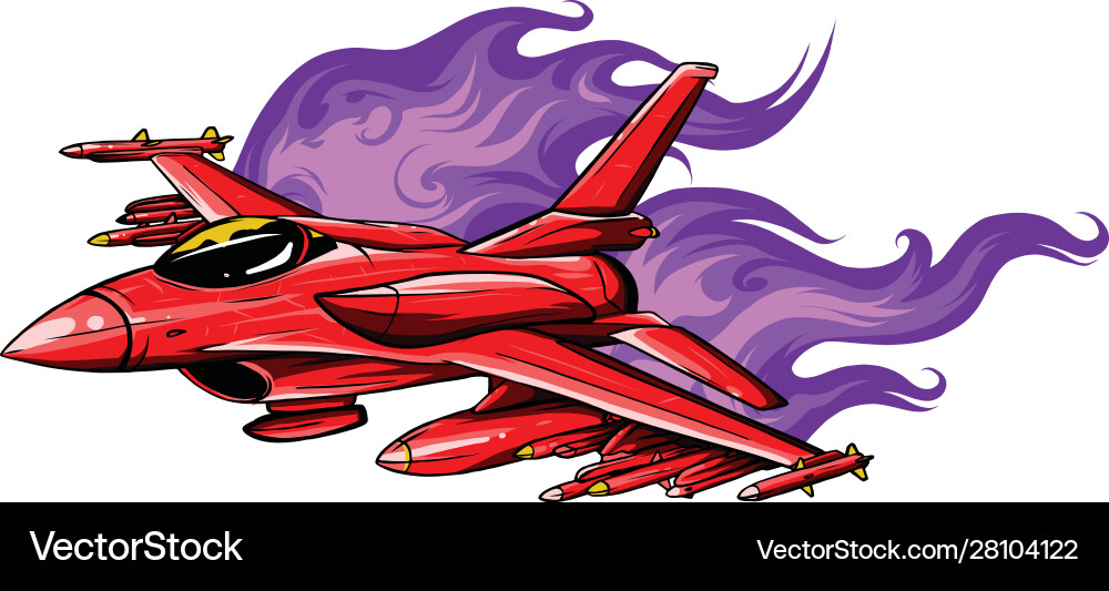 Fighter Jet Plane Vector Clipart