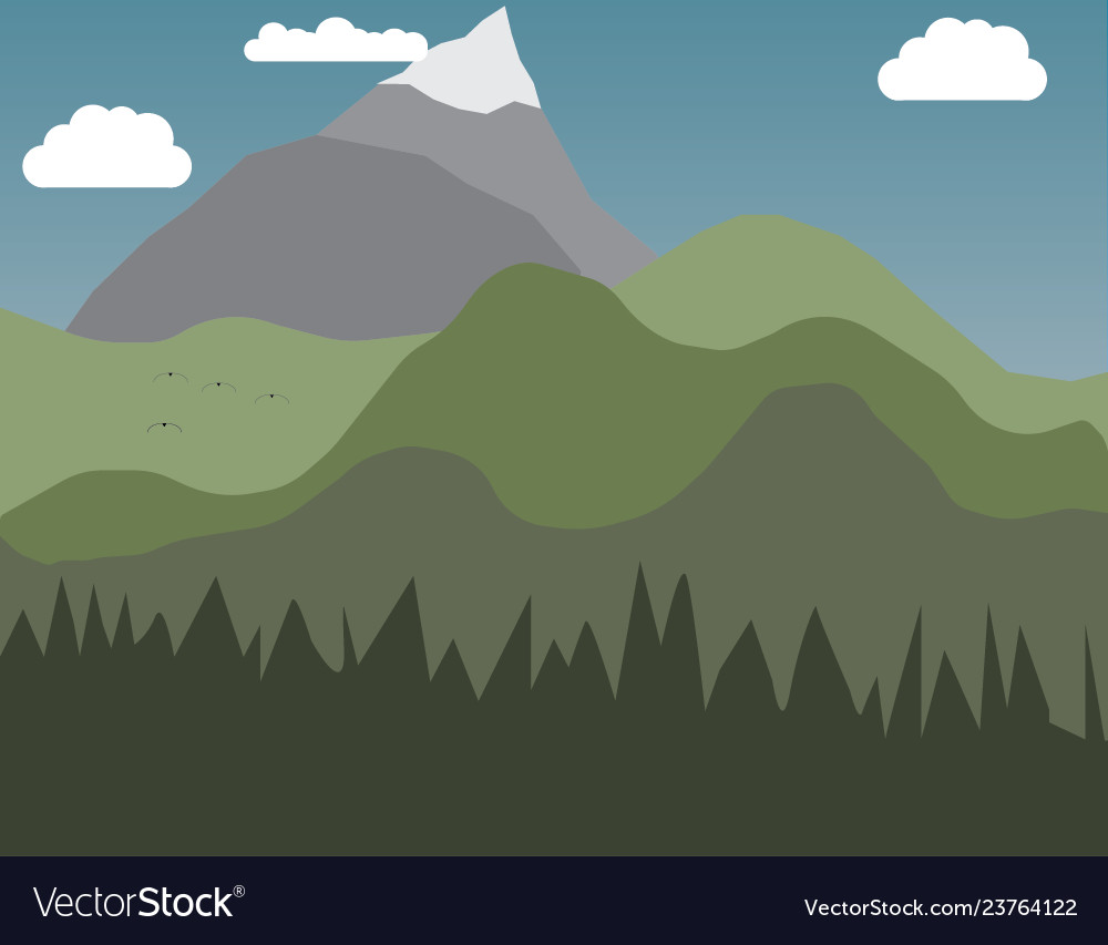 Mountains Royalty Free Vector Image - VectorStock