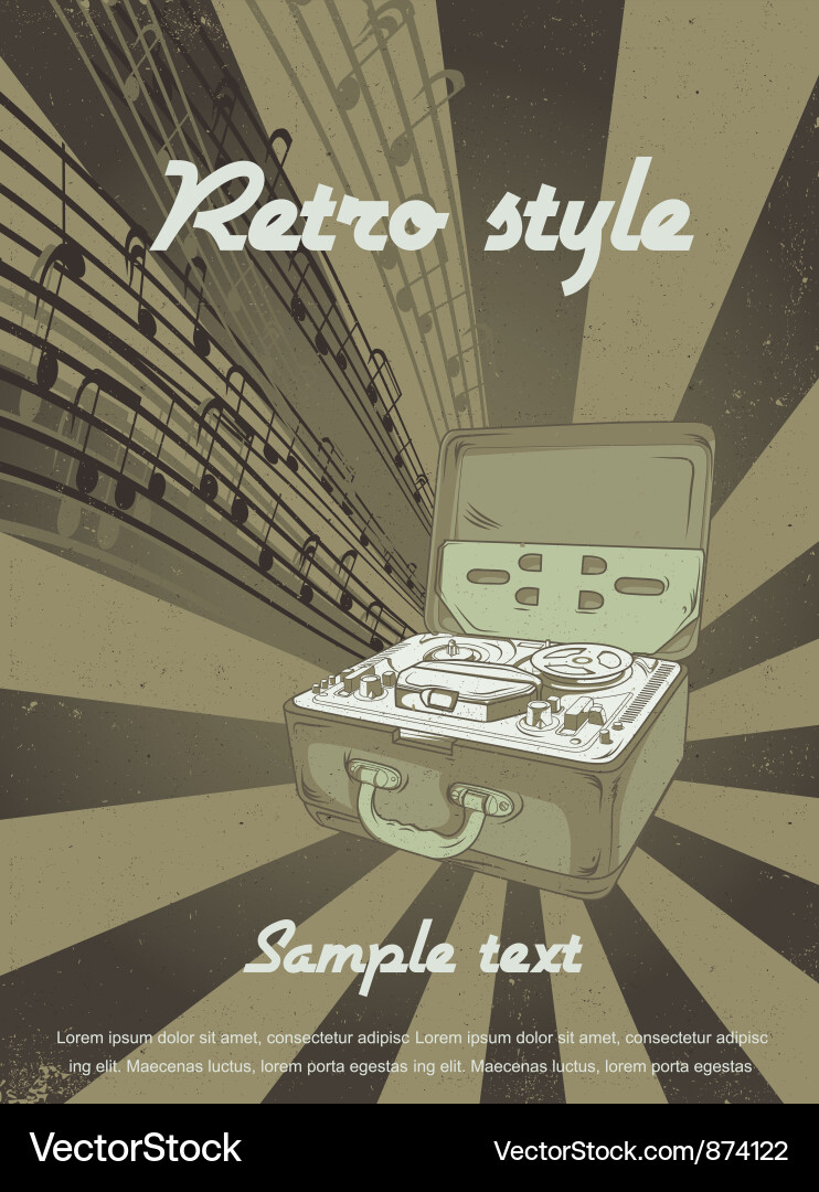 Retro concert poster Royalty Free Vector Image