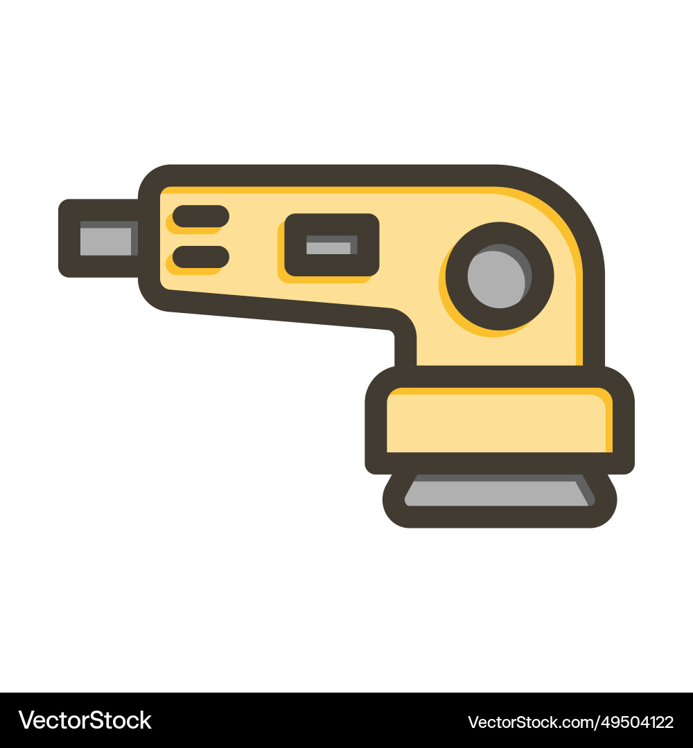 Sander thick line filled colors icon for personal Vector Image