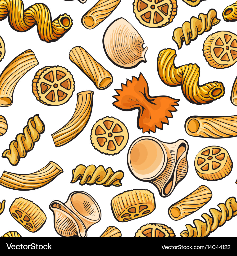 Seamless pattern backdrop design of italian pasta Vector Image