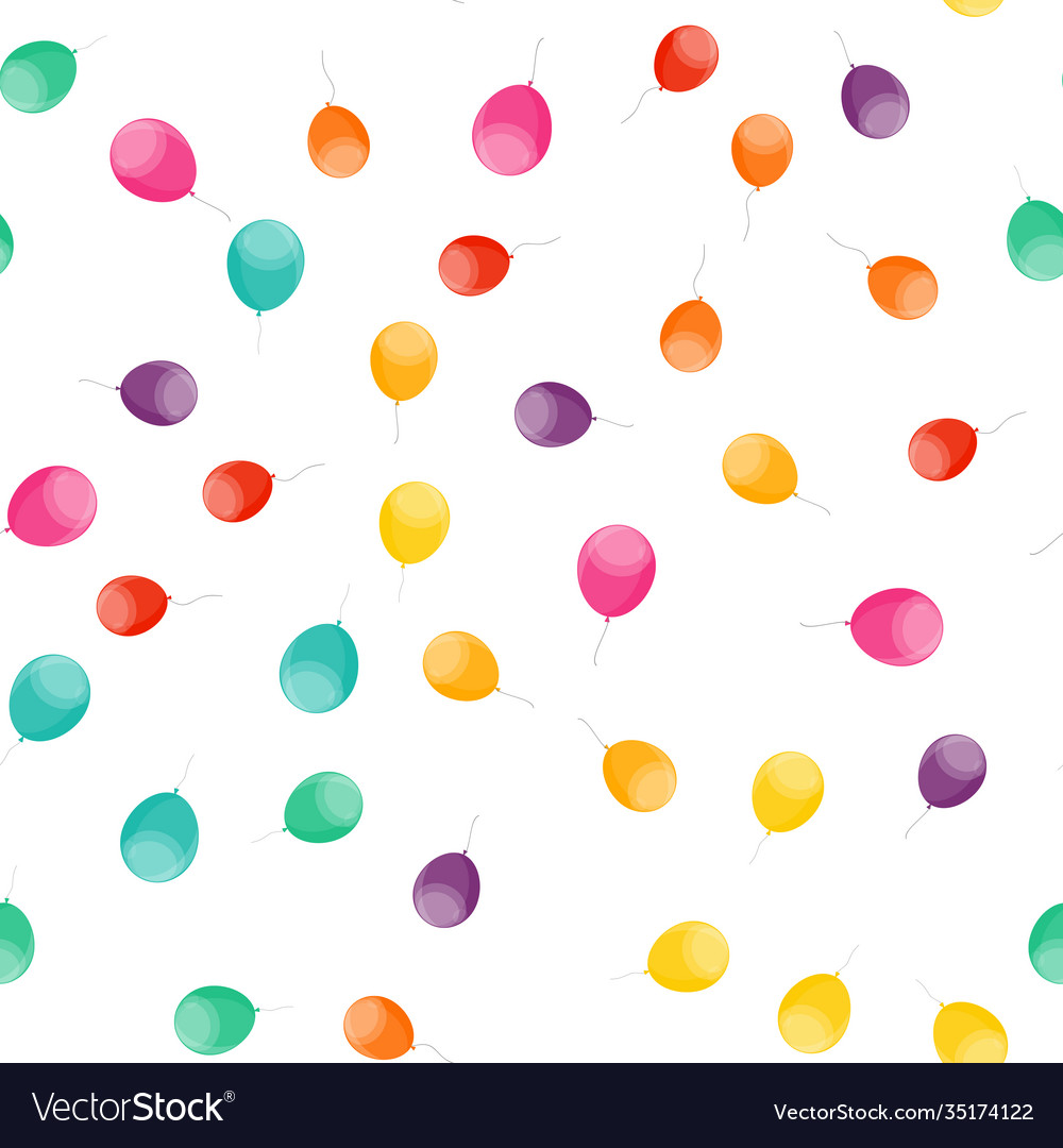 Seamless pattern holiday background with balloons Vector Image Seamless pattern holiday background with balloons Vector Image