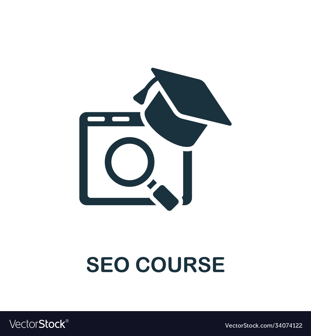 Seo course icon simple element from online course Vector Image