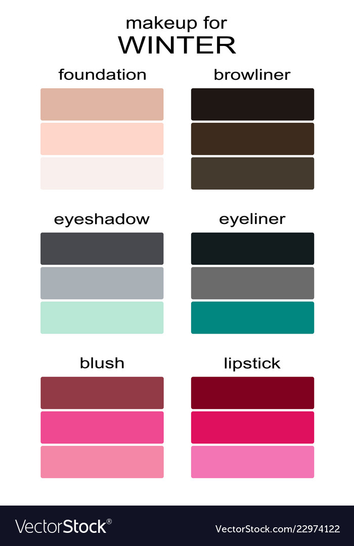 Stock seasonal color analysis palette for w Vector Image Stock seasonal color analysis palette for w Vector Image