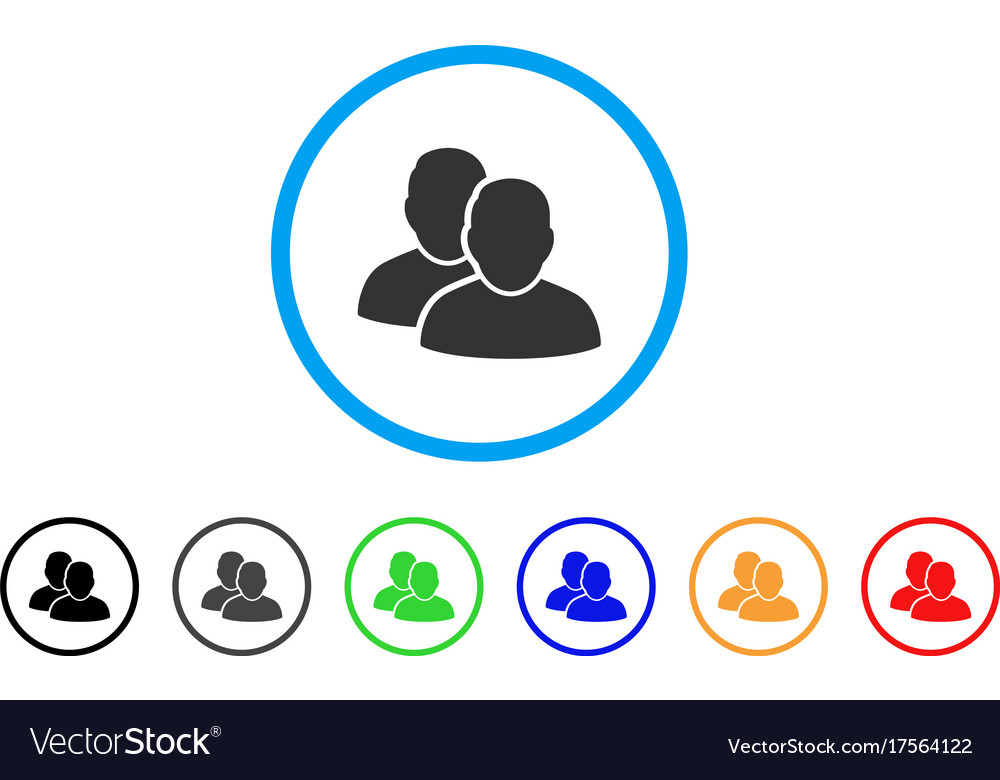 Users rounded icon Royalty Free Vector Image - VectorStock