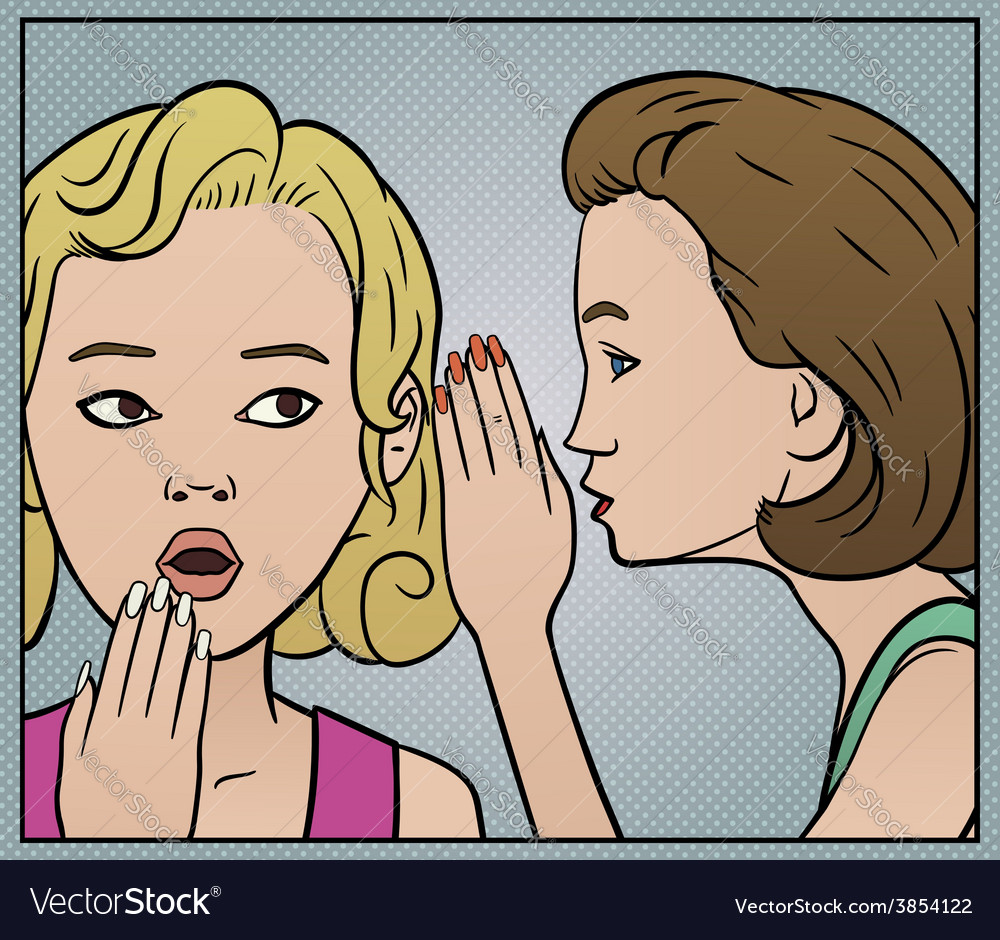 Whispering Royalty Free Vector Image - VectorStock