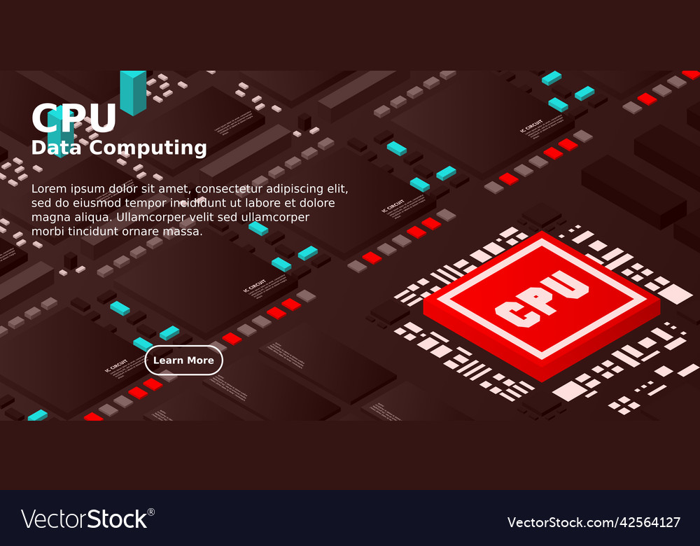 Artificial intelligence micro chip quantum Vector Image Artificial intelligence micro chip quantum Vector Image
