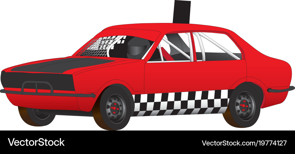 Australian junior sedan speedway car Royalty Free Vector