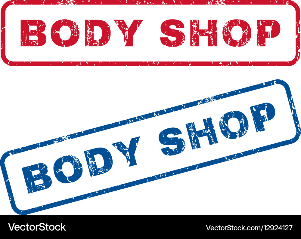 Body Shop Rubber Stamps Royalty Free Vector Image