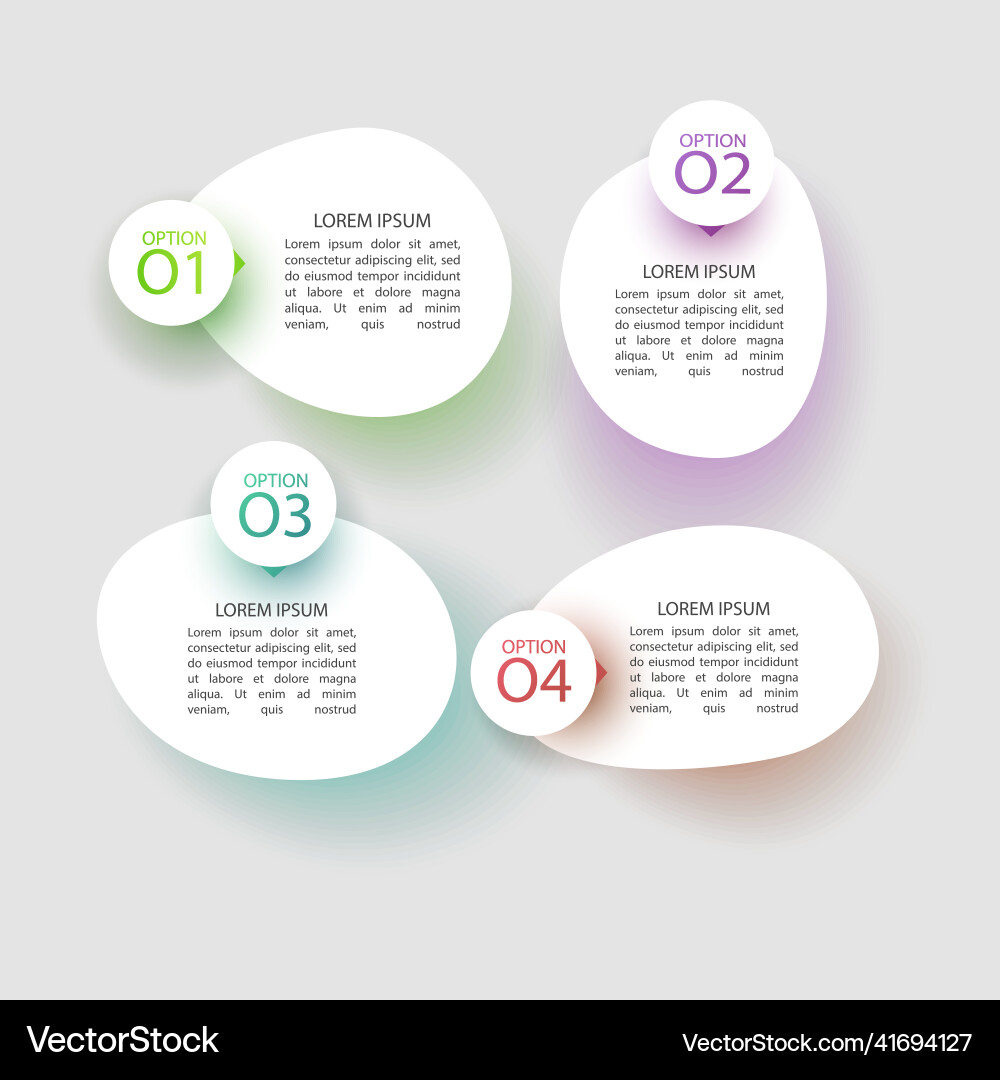 Business infographic template design with numbers Vector Image