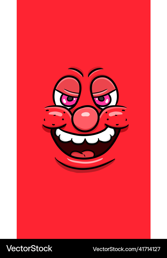 Cartoon cute people face with laugh expression Vector Image