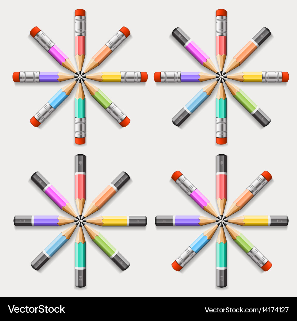 Circle crayons Royalty Free Vector Image - VectorStock