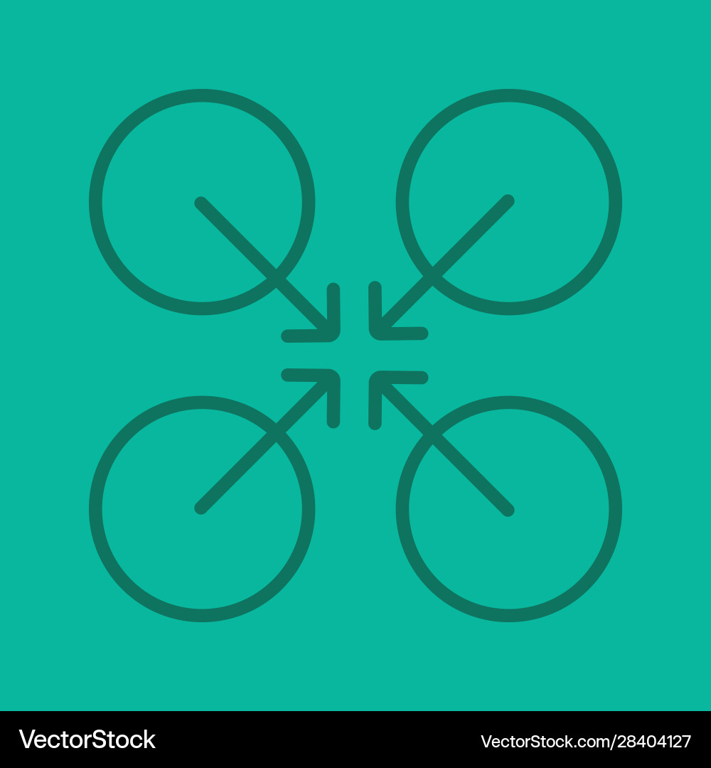 Genossenschaft Symbol Farbe lineare Symbol Vektorbild