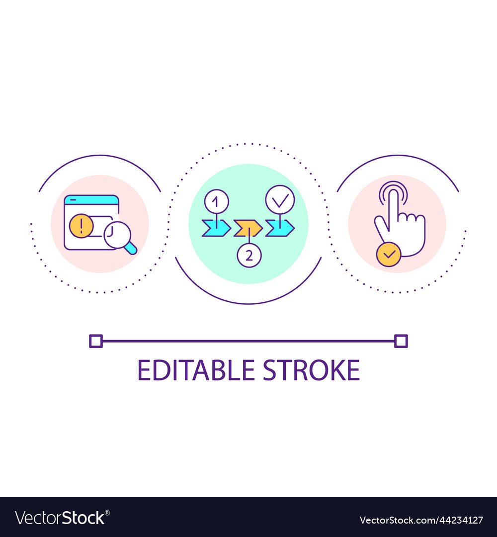Find complex issues loop concept icon Royalty Free Vector
