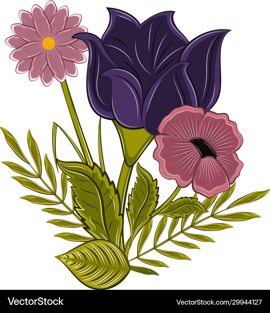 Isolated floral bouquet Royalty Free Vector Image