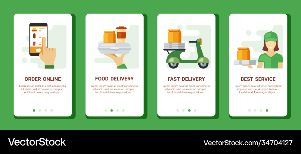 Order and delivery snacks mobile banner finger Vector Image