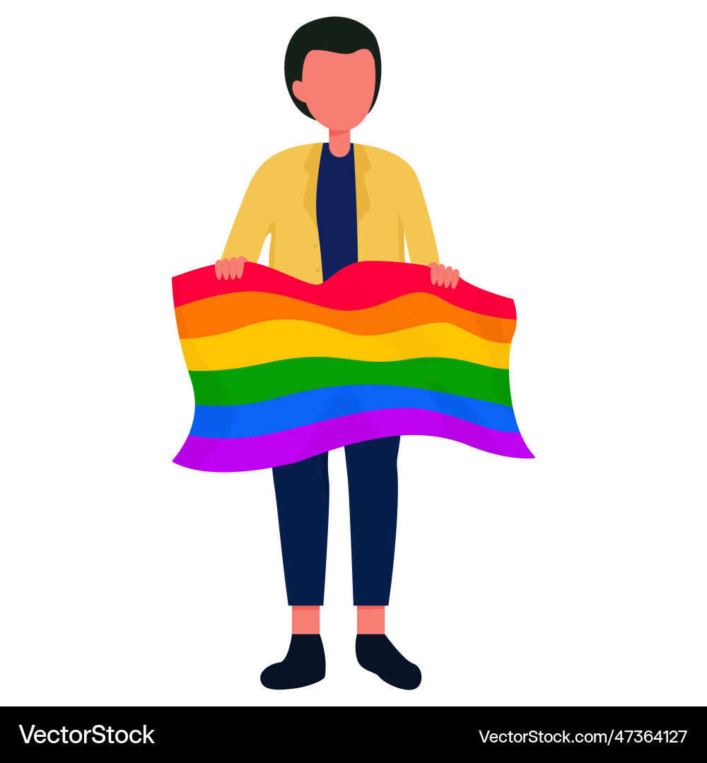 Pride Month With The Lgbt Flag Royalty Free Vector Image
