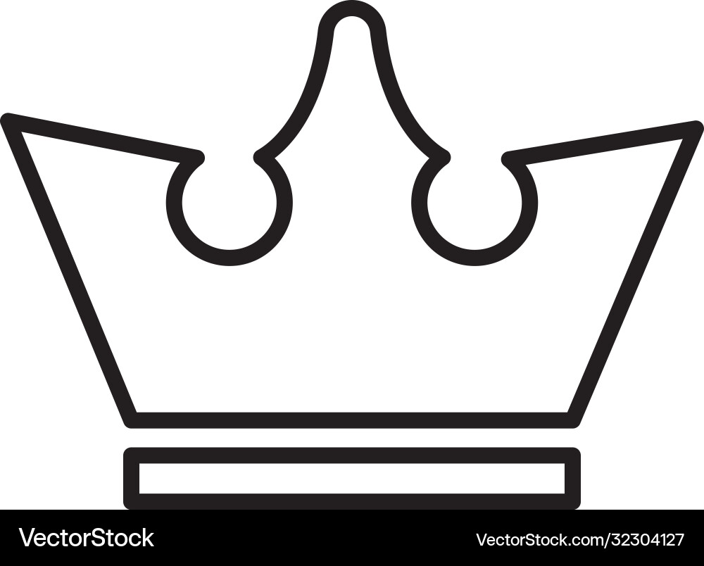 Royal crown infant line style icon Royalty Free Vector Image