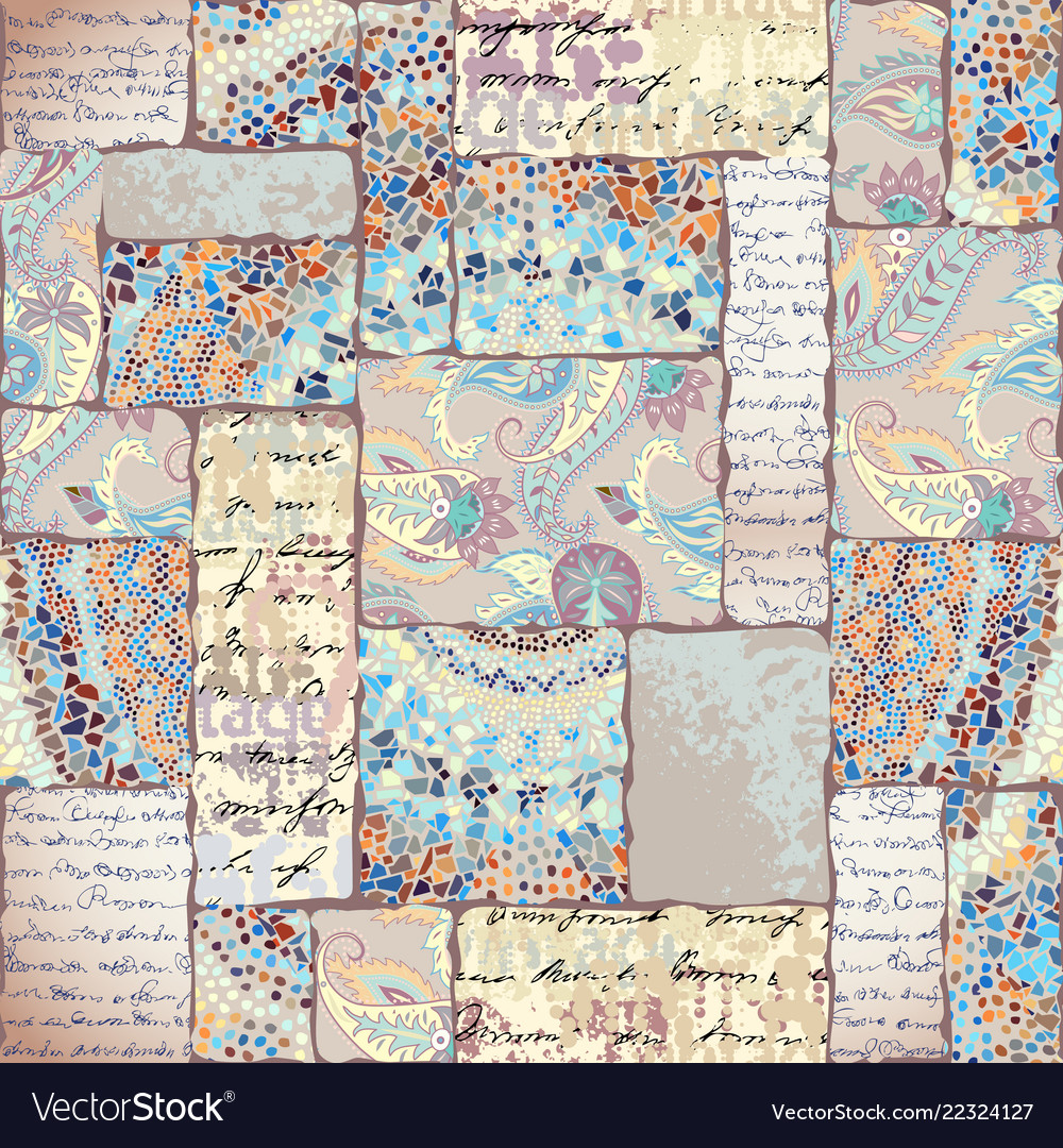 Seamless square pattern abstract color Royalty Free Vector