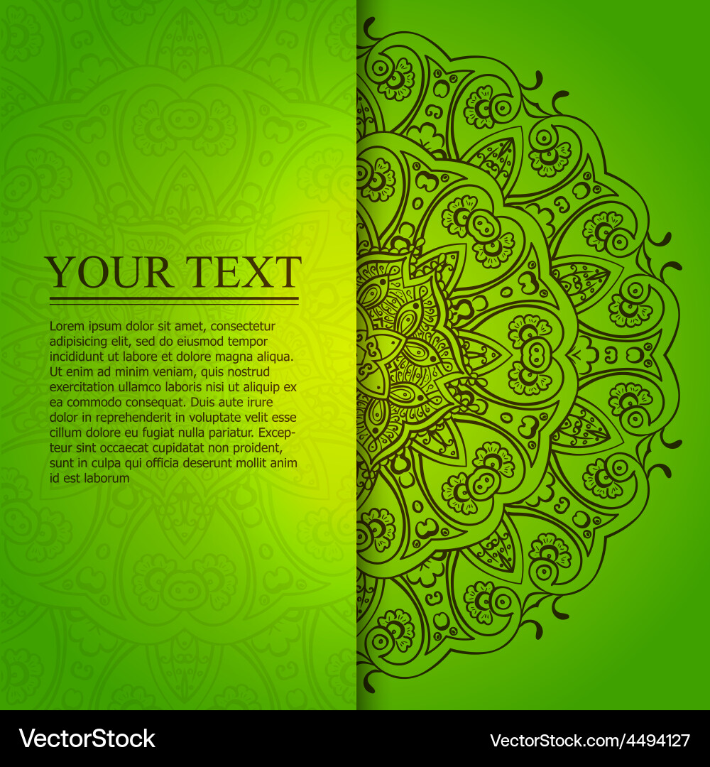 Vintage circular pattern of indian Royalty Free Vector Image