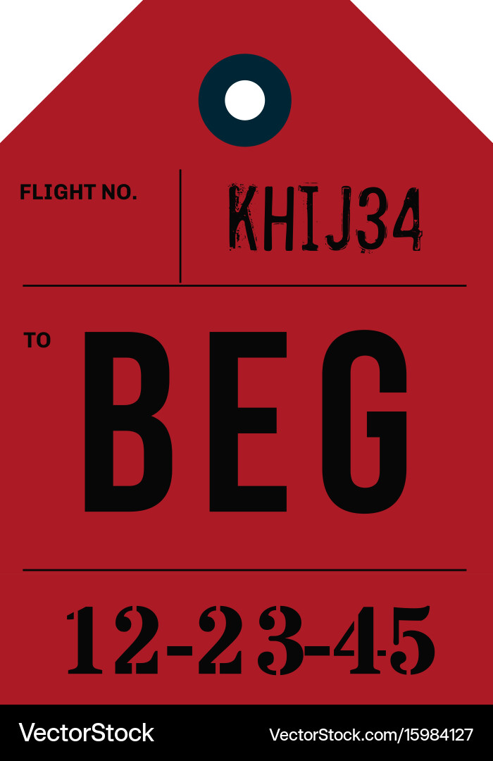 Vintage luggage tag Royalty Free Vector Image - VectorStock