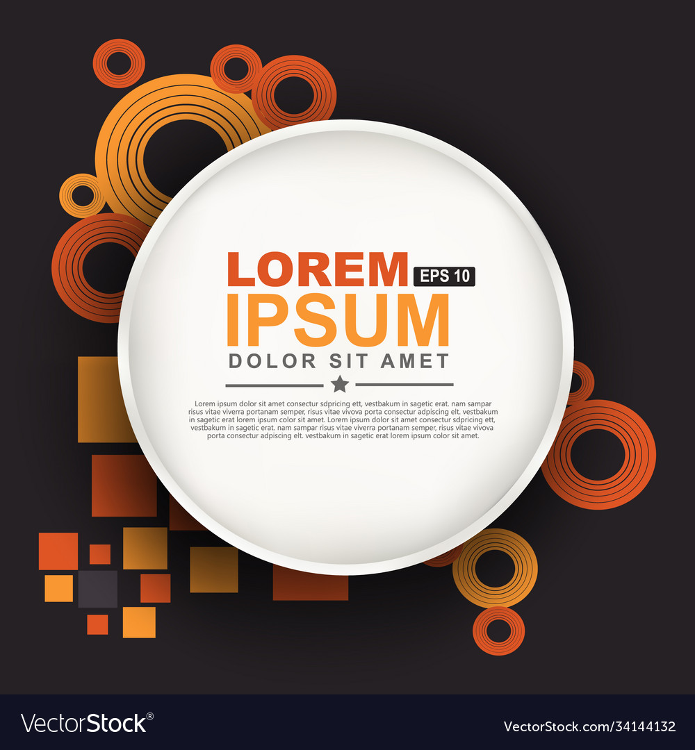 Abstract circle geometric pattern design Vector Image