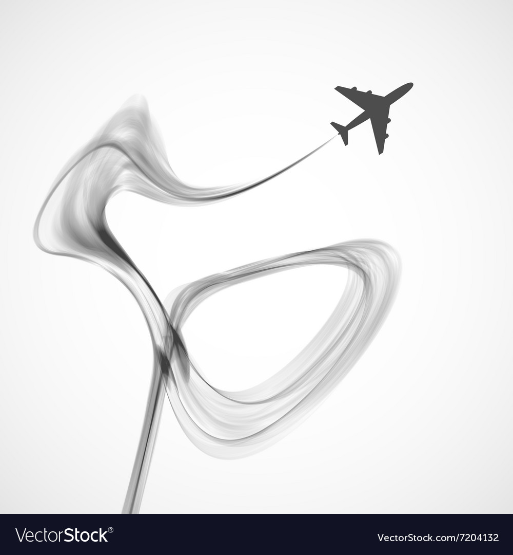 Abstract wave background Airplane concept Vector Image