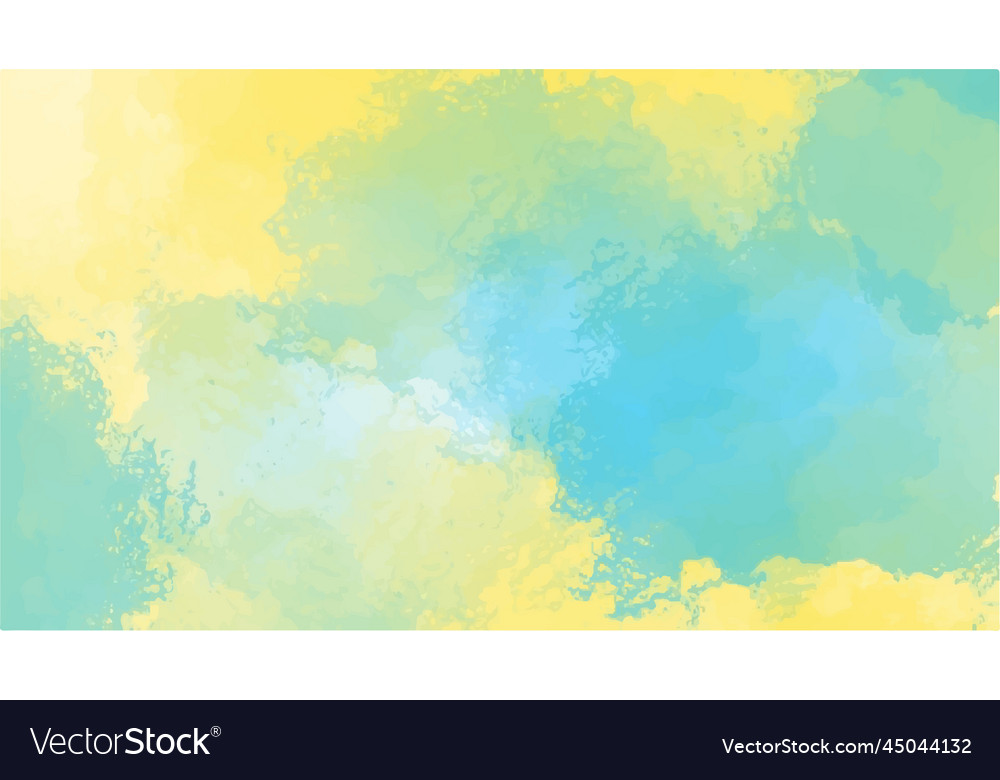 Blue and yellow watercolor background Royalty Free Vector