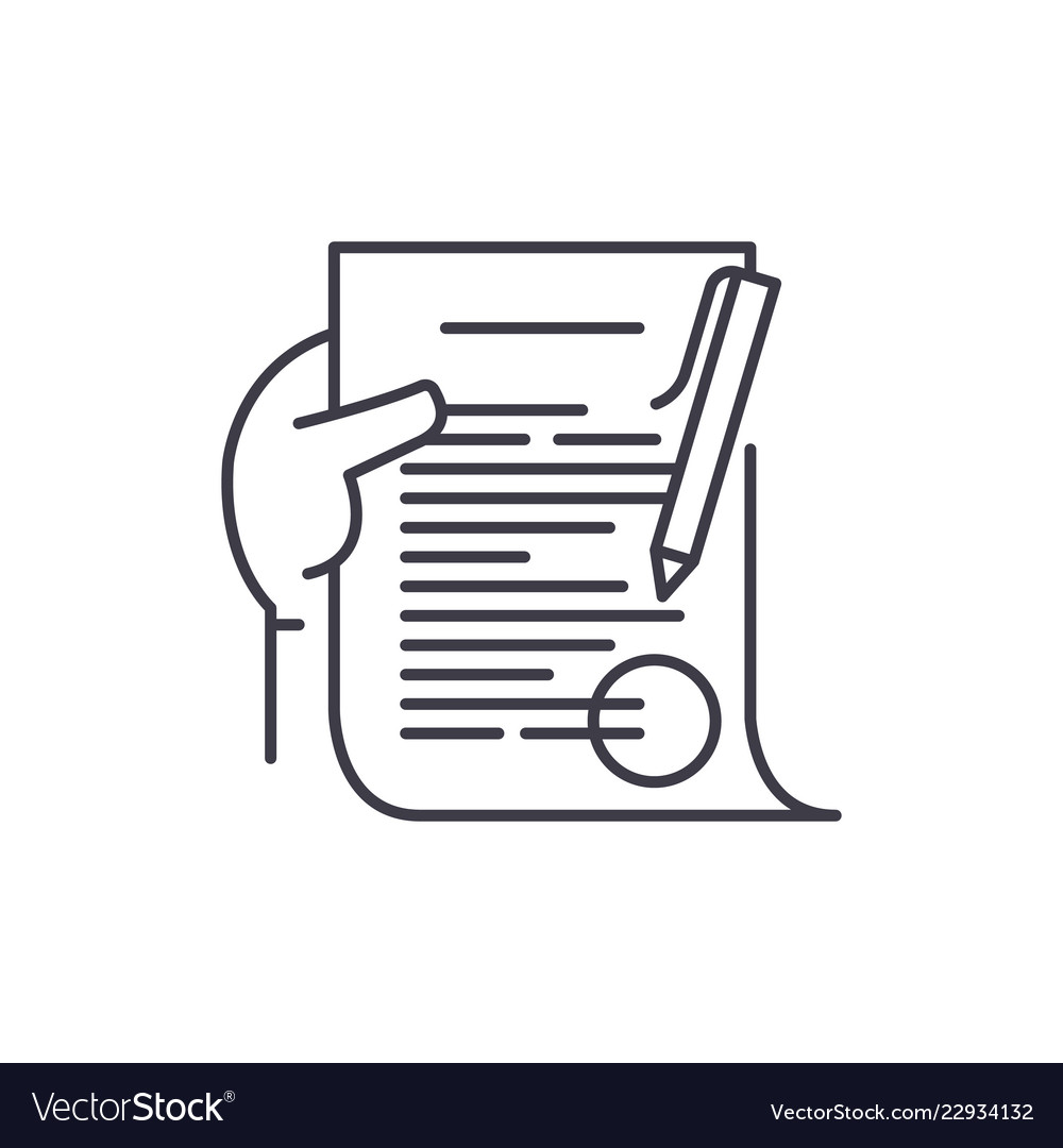 Commitment line icon concept commitment Royalty Free Vector Commitment line icon concept commitment Royalty Free Vector