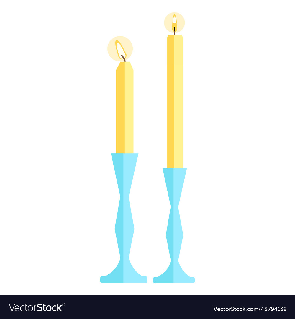 Double candelabra flat Royalty Free Vector Image
