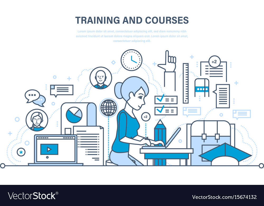 Education training distance learning knowledge Vector Image