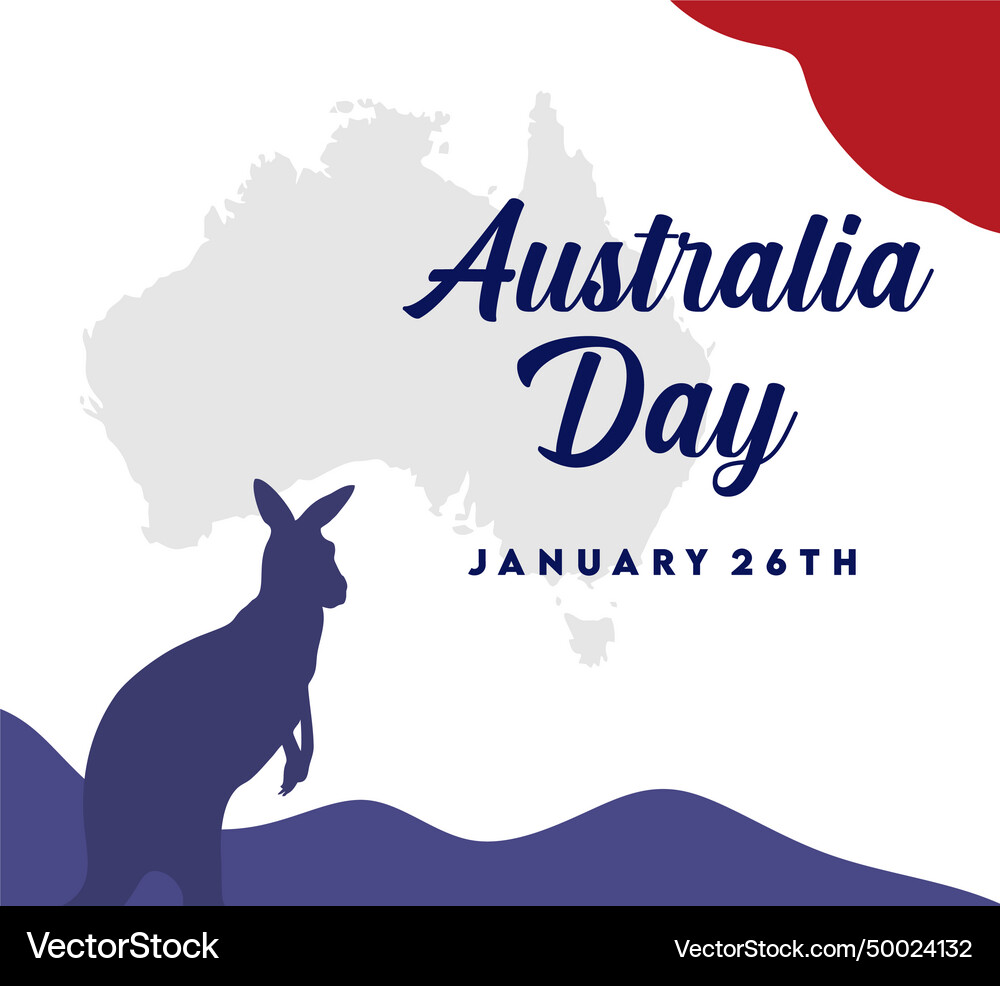 Happy australia day 26 january Royalty Free Vector Image