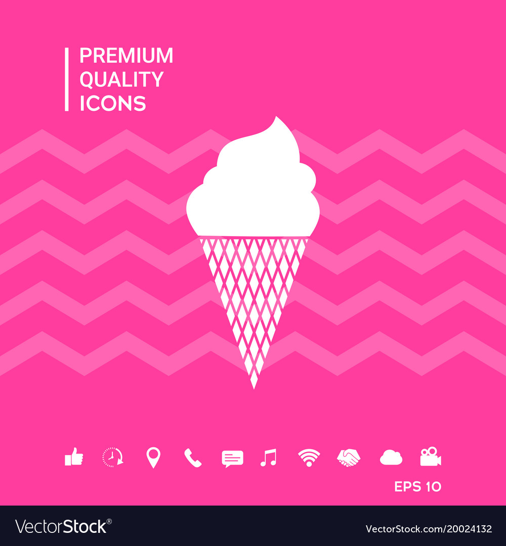 Ice cream symbol icon Royalty Free Vector Image